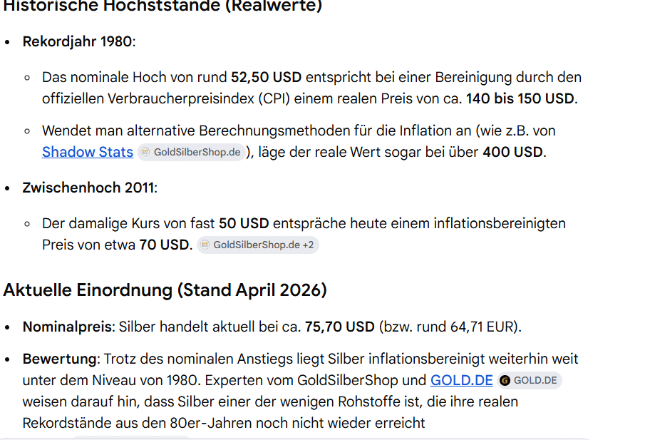 Diskussion zum Thema Silber | wallstreetONLINE